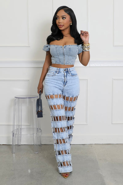 Fine Line Denim Jeans – Samira's Closet