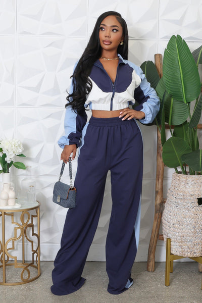 Out Of My League Tracksuit-Navy Combo – Samira's Closet