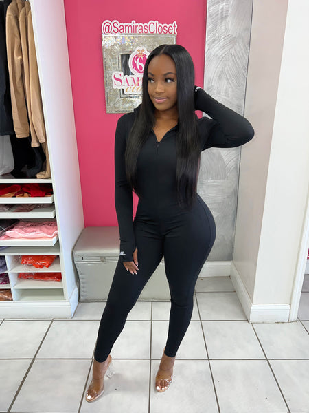 Lucky Label Jumpsuit-Black – Samira's Closet