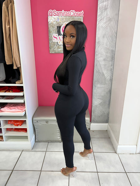 Lucky Label Jumpsuit-Black – Samira's Closet