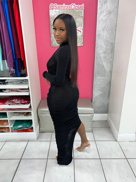Not So Boujee Midi Dress-Black – Samira's Closet
